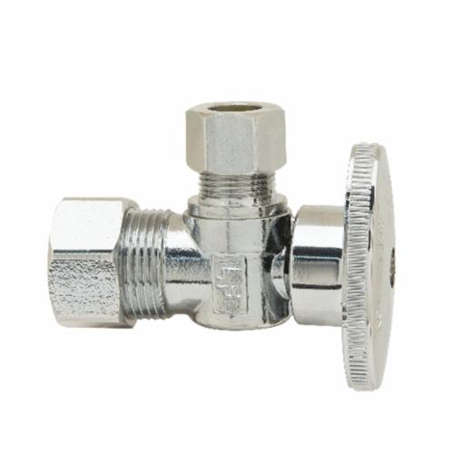 PLB100X P Angle Style Quarter-Turn Supply Ball Stop, 1/2x3/8 in Nominal ...