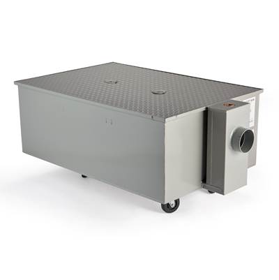 GT2701-50-4NH 4 in No-Hub Low Profile Grease Trap with Flow Control, 50 ...