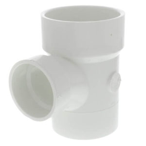 P404-338BC 3"x3"x2" Sanitary Street, Tee, Spigot x Hub, DWV, PVC ...