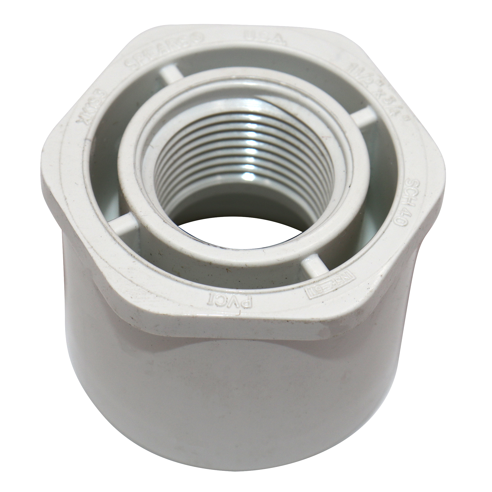 Spears® 438-131 Flush Reducing Bushing, 1x3/4 in, SpigotxFNPT, SCH 40 ...