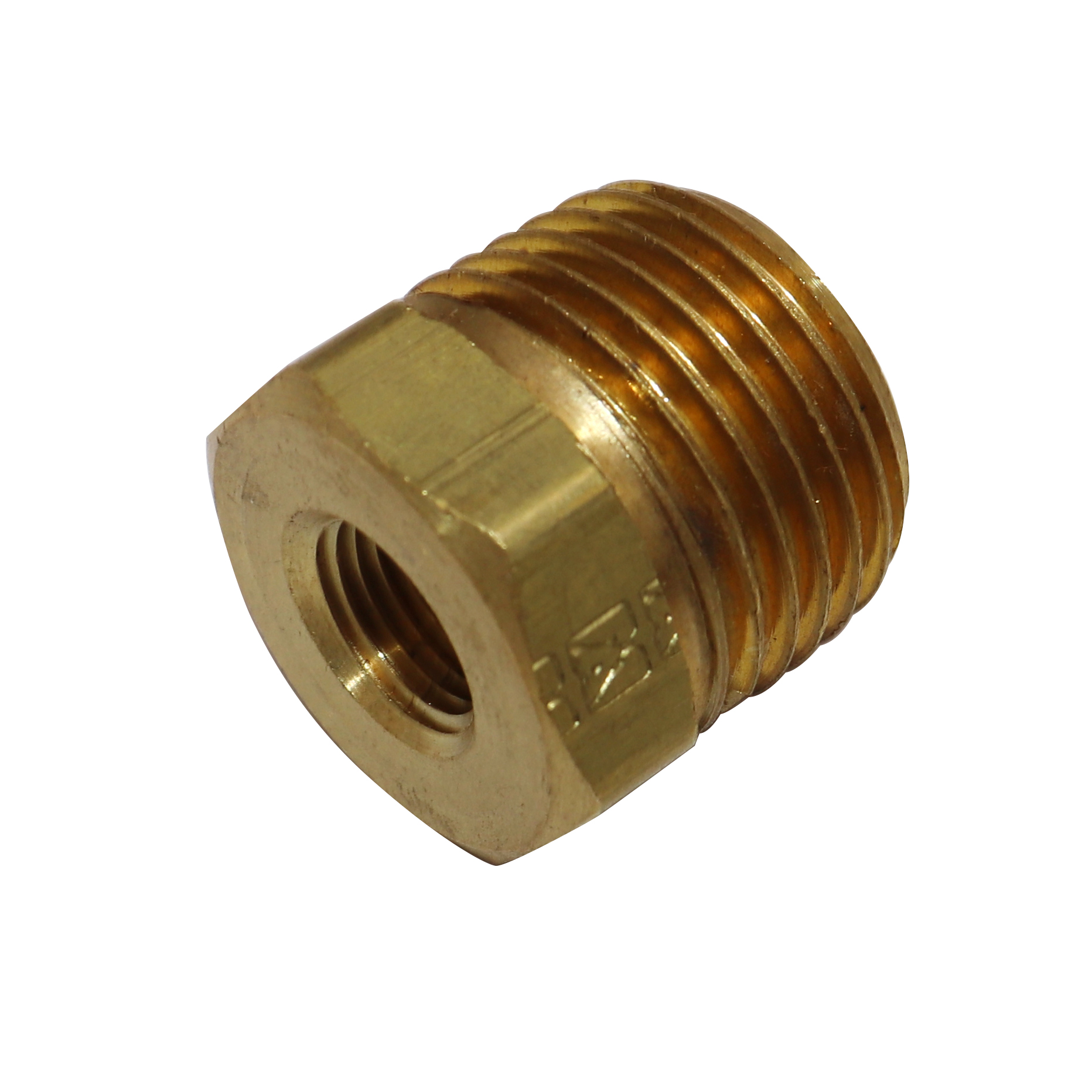 Hex Head Pipe Bushing, 1/2x1/8 in, MNPTxFNPT, 125 lb, Brass, Rough ...