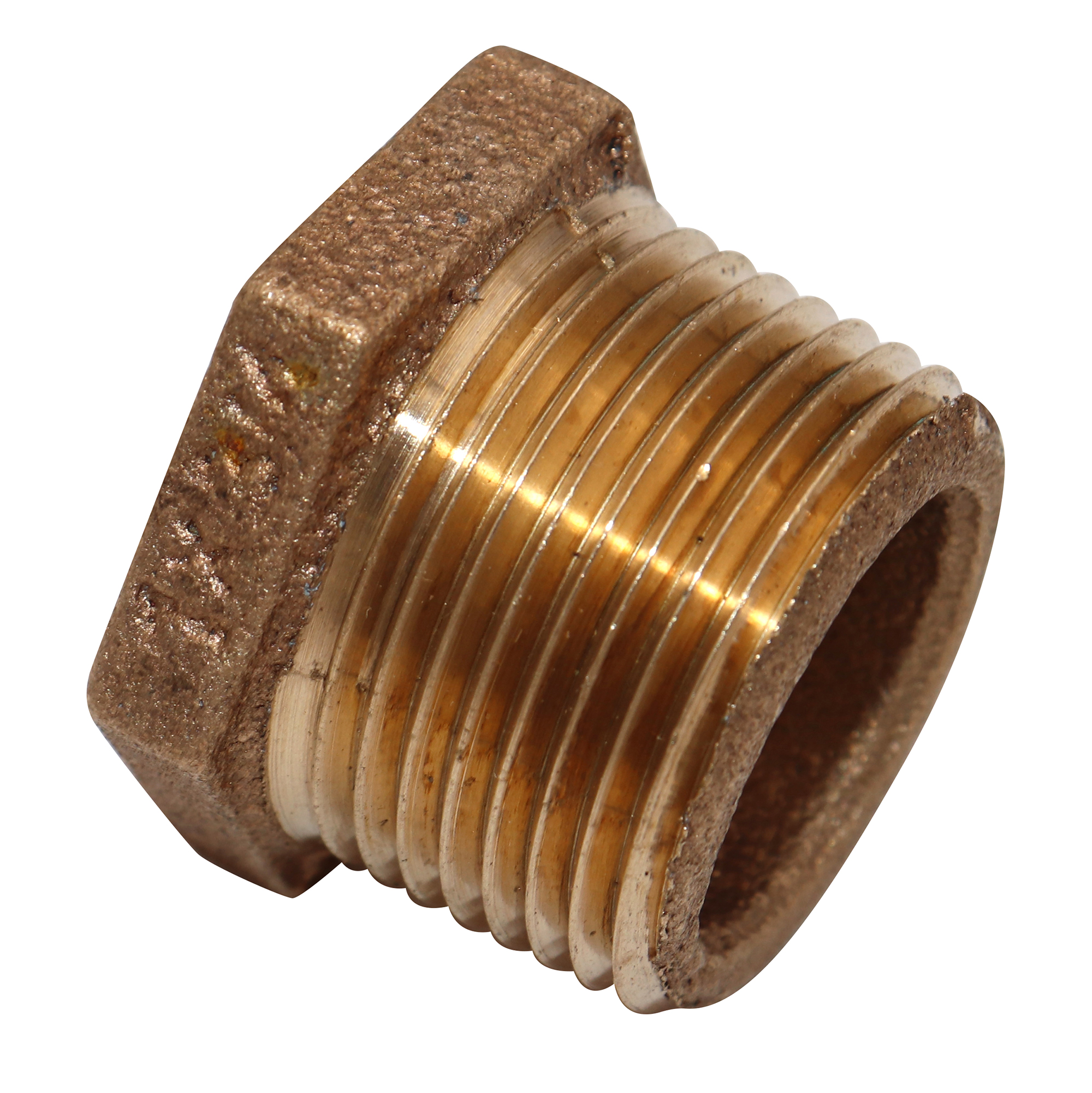 Hex Head Pipe Bushing, 1x3/4 in, MNPTxFNPT, 125 lb, Brass, Rough ...