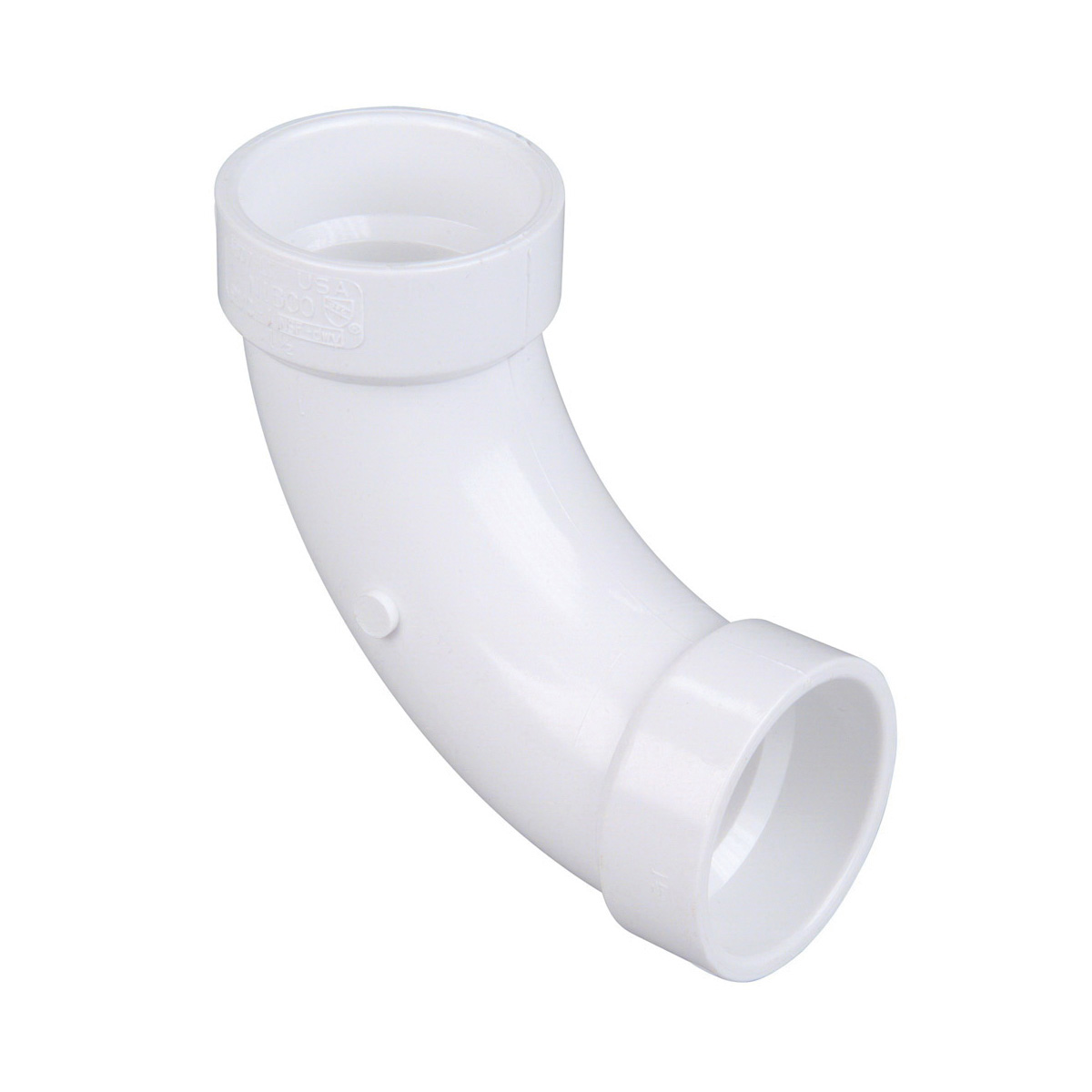 K057050 4807-LT Long Turn, Long Sweep, DWV 90 deg Elbow, 2 in, Hub, PVC ...
