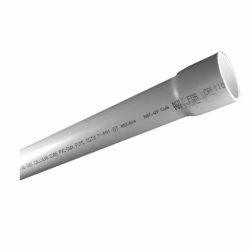 4 in x 10 ft PVC Pipe, White, Foam Core | First Supply
