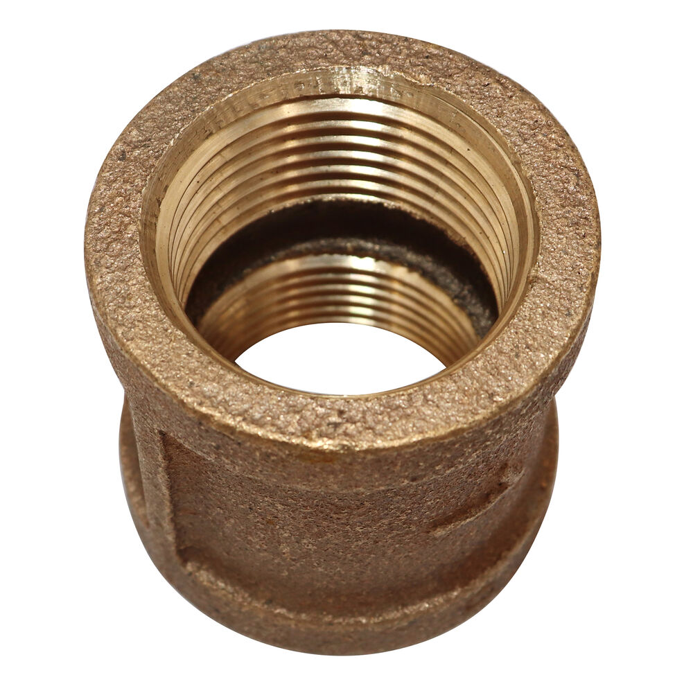 Straight Pipe Coupling, 1", FNPT, 125 lb, Brass, Rough, Import | First ...