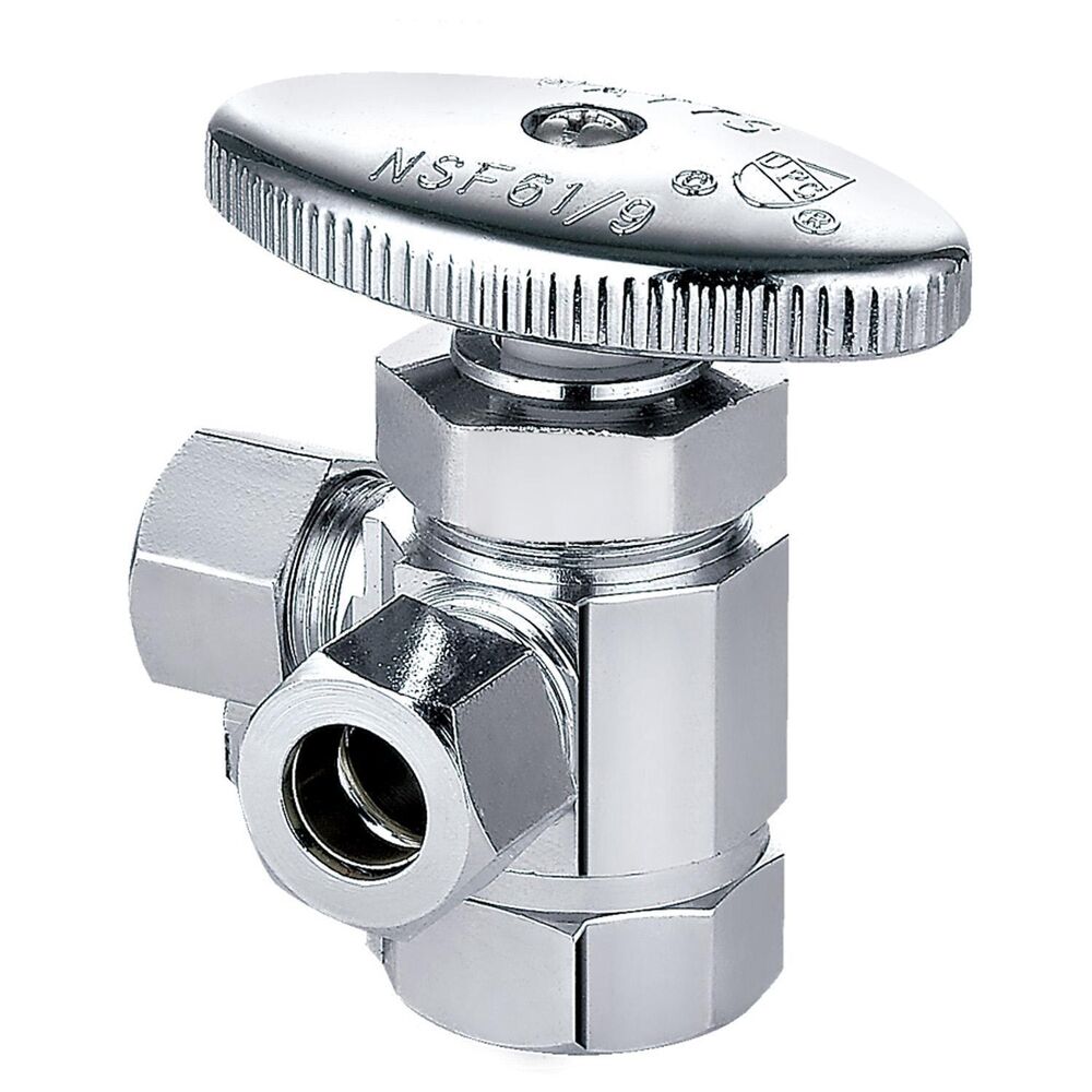 134-G2F1C1CR104 3-Way Multi-Turn Dual Angle Supply Stop, Rough Brass ...