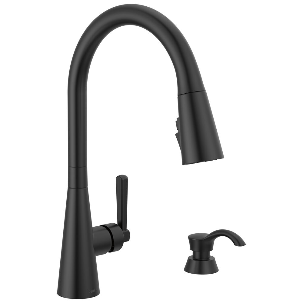 DELTA® 19893Z-BLSD-DST Boyd™ Single-Handle Shield Spray Kitchen Faucet ...