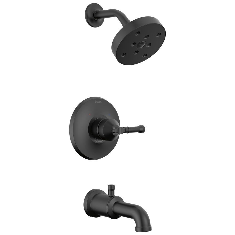 T14484-BL Delta Broderick™ 14 Series Tub Shower Trim, Matte Black ...