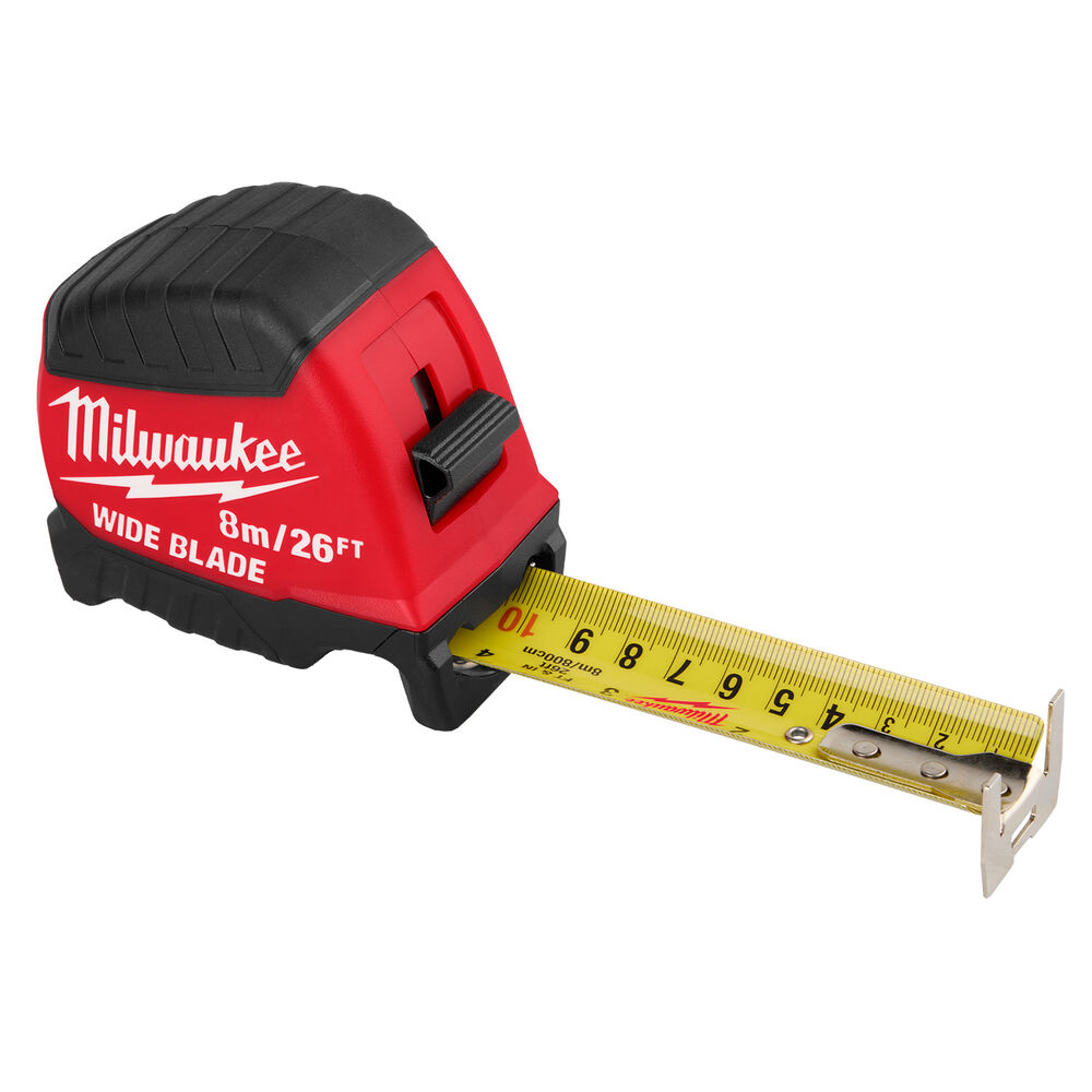 Milwaukee® Tool 48-22-1226 Wide Blade Tape Measure, SAE & Metric, 8m ...