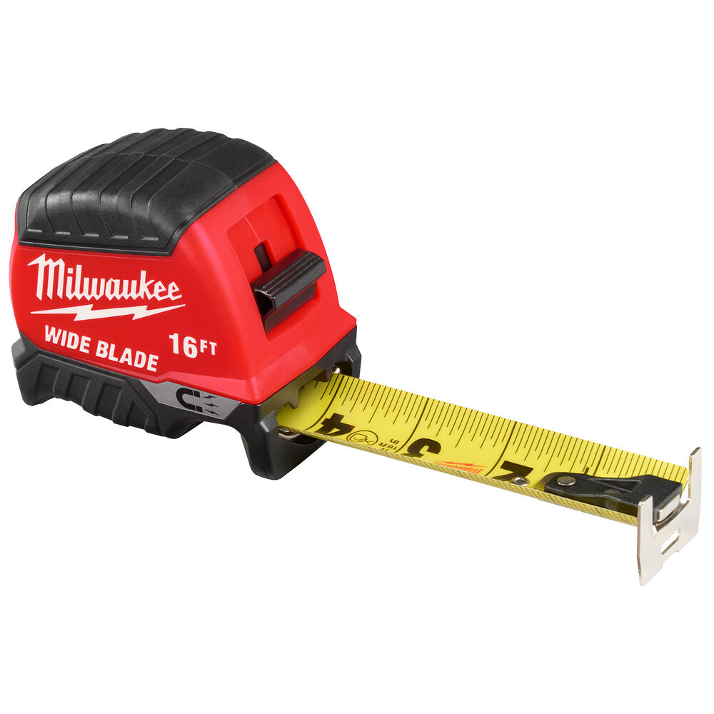 Milwaukee® Tool 48-22-1216M Wide Blade Tape Measure, Magnetic, SAE, 16 ...