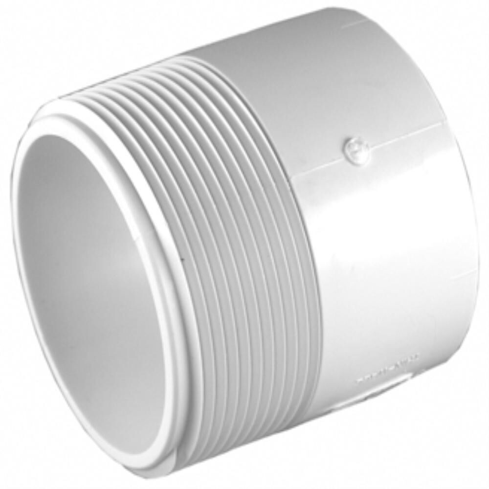 PVC 01109 Adapter, 3" Nominal, Hub x MNPT End Style, SCH 30, PVC ...