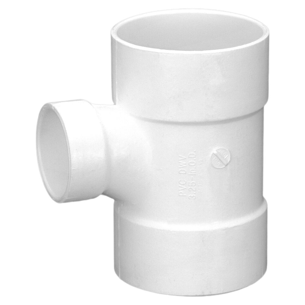 PVC 01401 Tee, 3" x 3" x 1-1/2" Nominal, Hub End Style, SCH 30, PVC ...