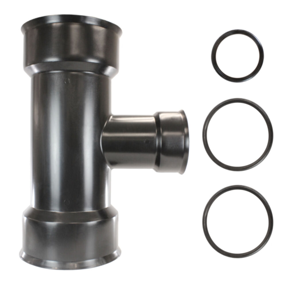 1262WT 12" x 8" Water Tight Dual Wall Molded Reducing Tee, Bell End, N ...