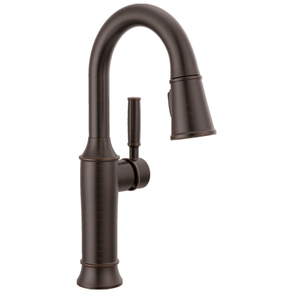 DELTA® 9984-RB-DST Renaldi™ Single-Handle Pull-Down Bar Prep Faucet ...