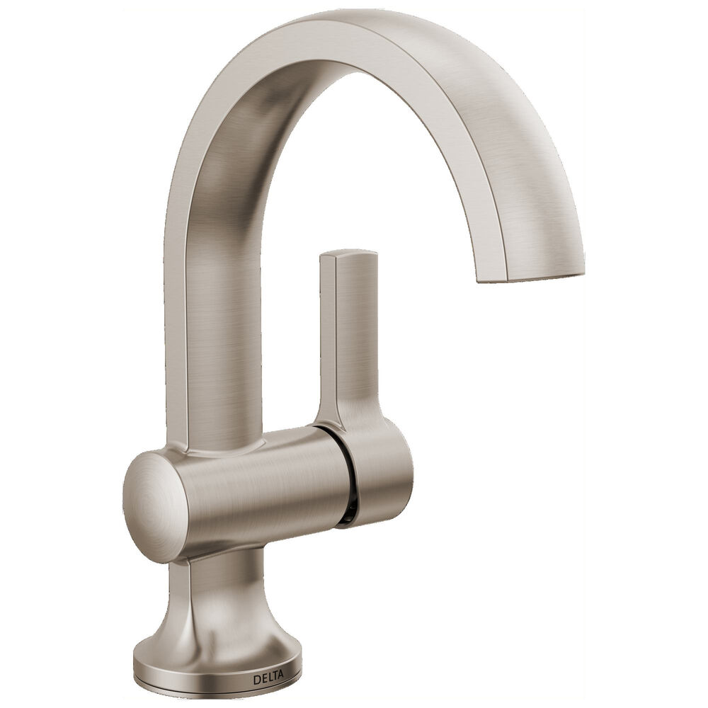 DELTA® 15855LF-SP Albion™ Single-Handle Bathroom Faucet, 5-5/16" H ...