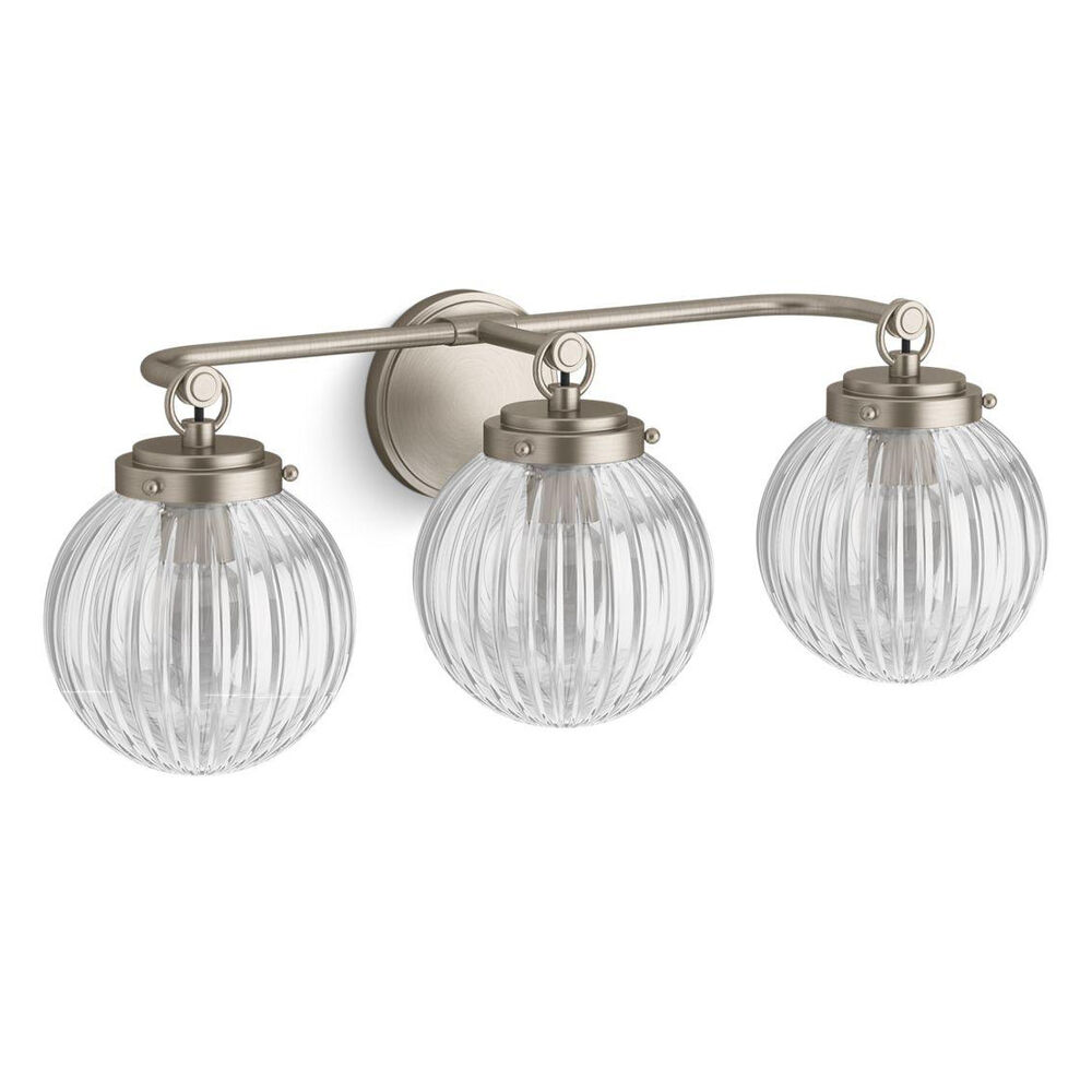 Kohler® 32254-SC03-BNL Sconce, (3) Lamps A19 Lamp, 120 V, Brushed ...