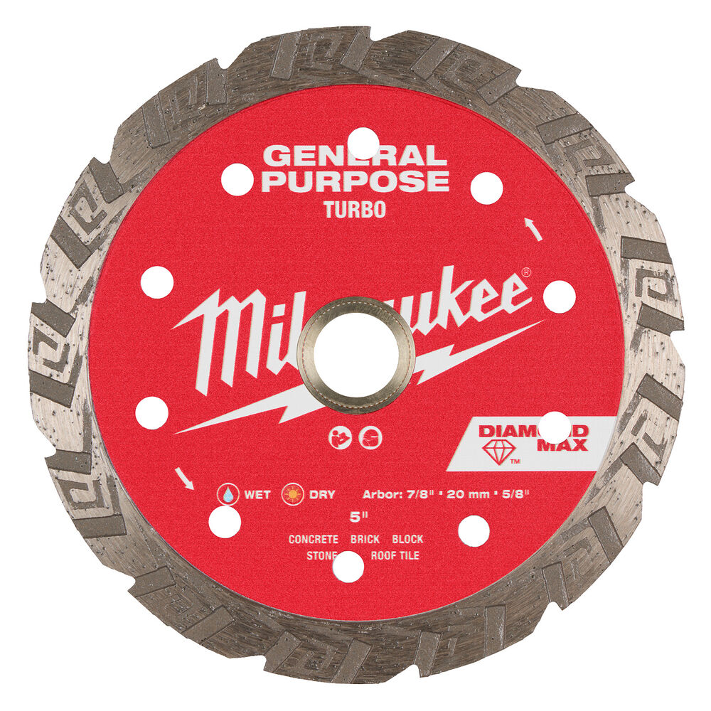 Milwaukee® Tool 49-93-9105 DIAMOND MAX™ Turbo General Purpose Blades, 5 ...