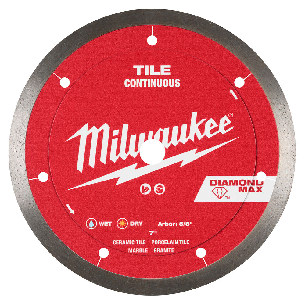 Milwaukee® Tool 49-93-9207 DIAMOND MAX™ Continuous Tile Blades, Wet/Dry ...