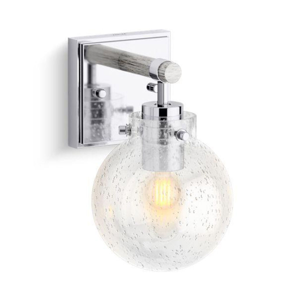 Kohler® 38412-SC01-CPL Holt Sconce, (1) Lamps A19 Lamp, 120 V, Polished ...