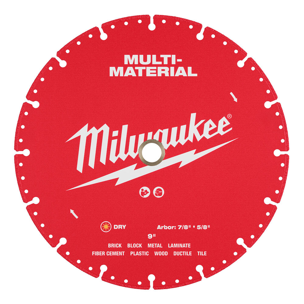 Milwaukee® Tool 49-93-9609 Multi-Material Diamond Blades, Dry, 9" Dia ...