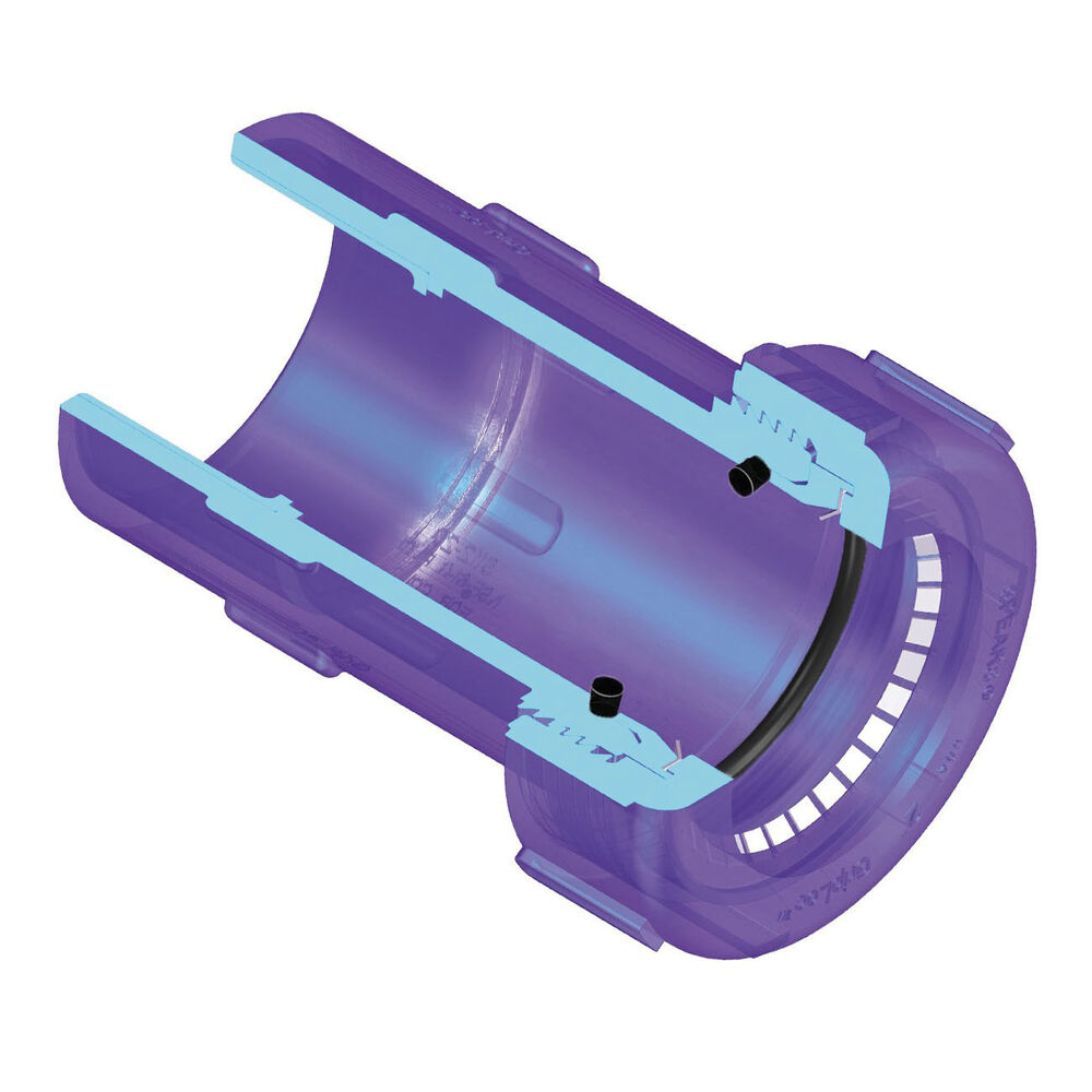 Spears® P092-010BL P092 Low Extractable Coupling, 1" Nominal, Hub x GripLoc™ Compression End ...