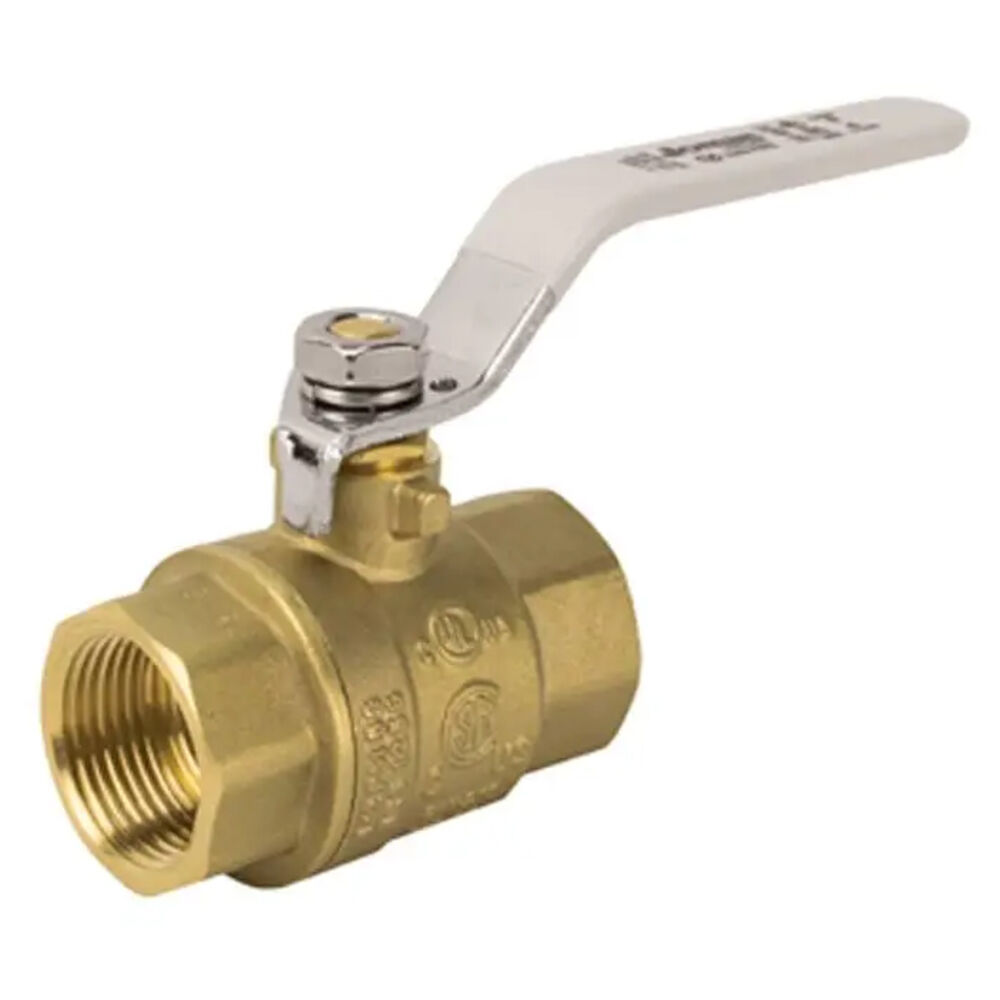 150-111G 2-Piece Ball Valve with Lever Handle, 4" Nominal, NPT, Brass ...