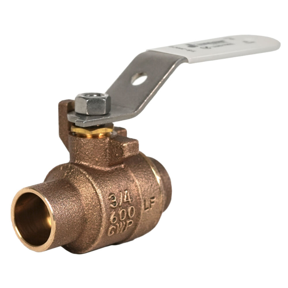 S-200CSSG 3/4" 2-Piece Lead Free Bronze Ball Valve w/ Lever Handle ...