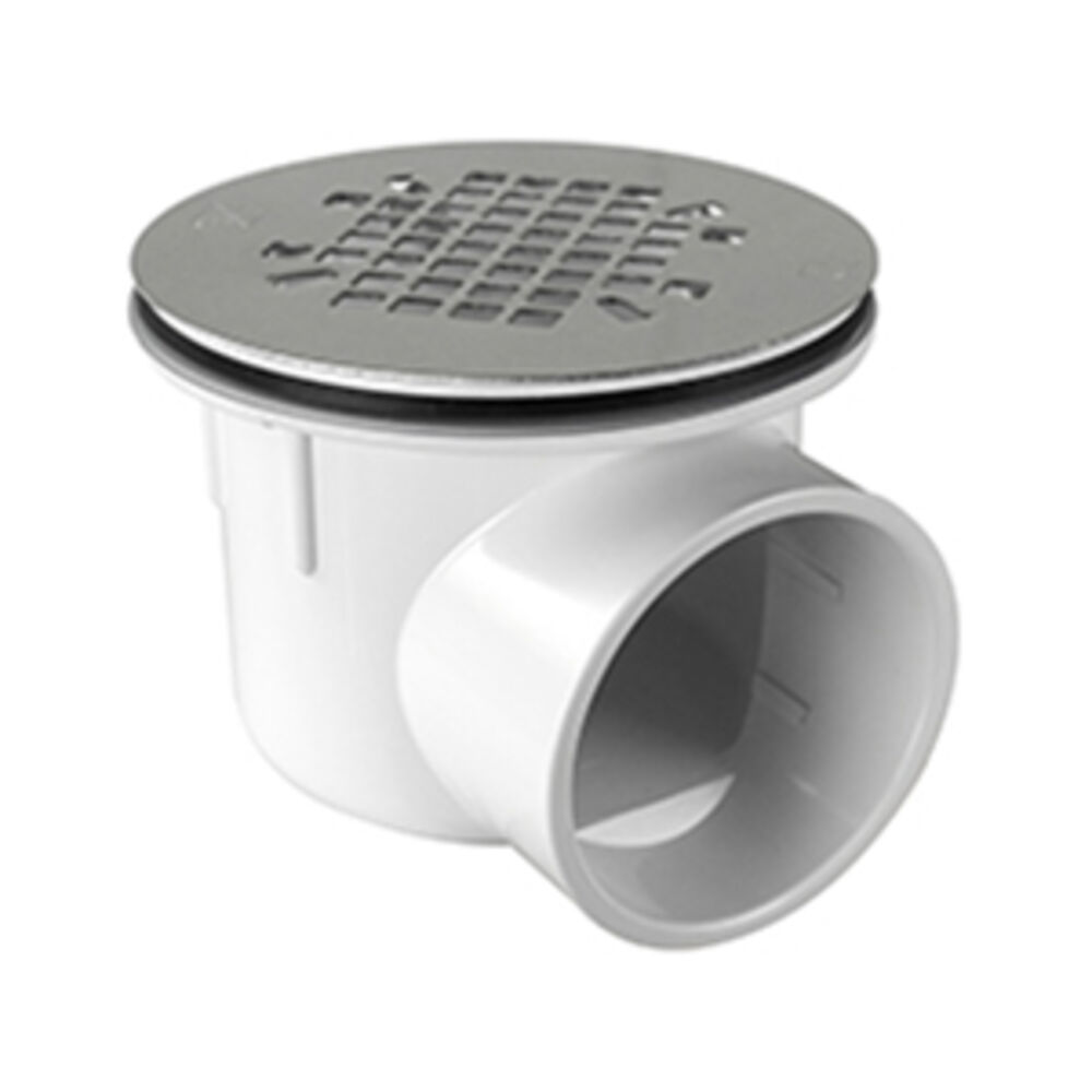 825-27P9 2-Piece Shower Module Drain w/ Side Outlet, Receptor-Base ...