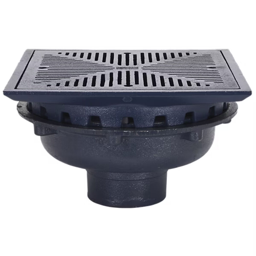 Zurn® Z154-4IC 12" Square Prom Deck Drain, 4" Inside Caulk Connection ...