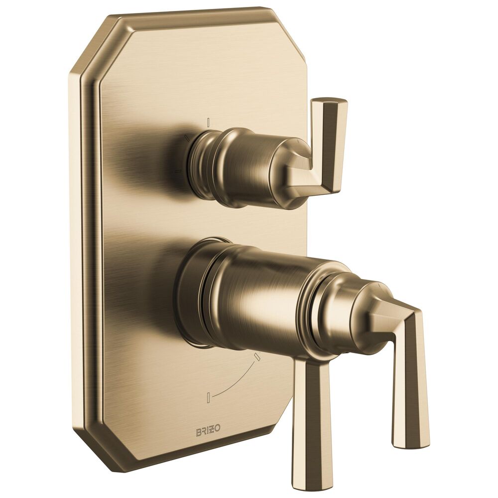 Brizo® T75565-GL Shower Thermostatic Trim, 7.2 gpm Valve, Luxe Gold ...