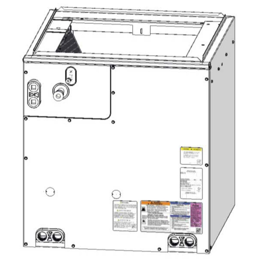 EVMWX31M17A ICP 17" Horizontal Cased Evaporator V-Coil, Service Use, 2. ...