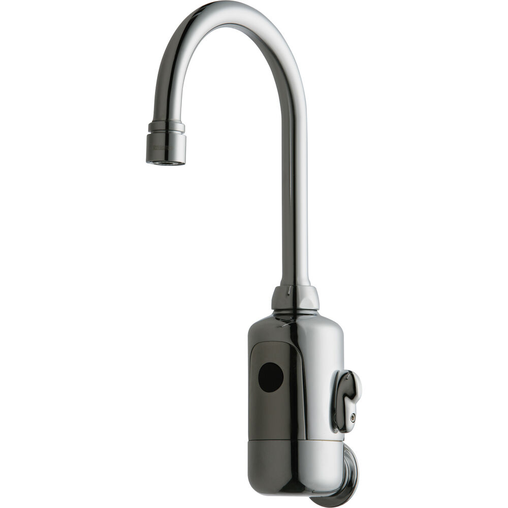 Chicago Faucets 116.224.AB.1T HyTronic® Touch Free Wall Mount Gooseneck ...