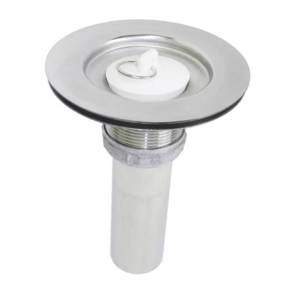 J-35-SS Drain w/ Stainless Steel Tailpiece and Rubber Stopper | First ...