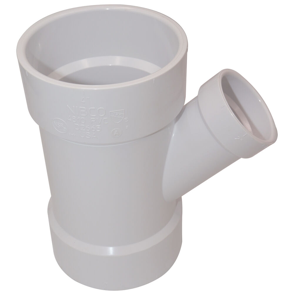 K091150 4810 DWV Reducing 45 deg Wye, 4x4x2", Hub, PVC, Domestic ...
