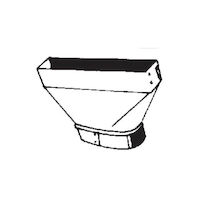 Snappy™ 602-622 Straight Oval Register Boot, 2-1/4x12x6, Steel ...