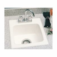 ELM® MUSTEE 20 Durastone® Bar Sink, 15" L x 15" Wx7-3/4" D, Fiberglass ...