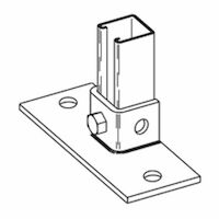 B-Line B279FLGRN Rectangular U Type Post Base, 1 Channels, Flush to ...