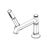 Brizo® Invari® Roman Tub Faucet w/ Handshower - Less Handles, Luxe Gold ...