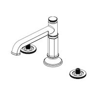 Brizo Invari® Widespread Lavatory Faucet with Column Spout - Less ...
