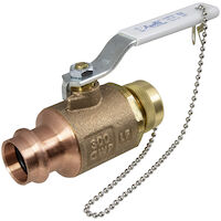 ApolloPress® 77WCLF103HC 1/2 in Copper Press End Bronze Ball Valve with ...