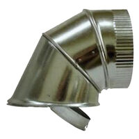 Snappy™ S5-6 Duct Adjustable Pivot Takeoff, 6" Dia, Steel, Galvanized ...