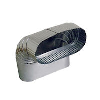 Snappy™ 6033-7 Vertical Oval Elbow, Tapered Crimp, 90 deg, 7" Dia, 30 ...