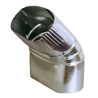 Snappy™ 6034-6 Vertical Oval Angle, Tapered Crimp, 45 deg, 6", Steel ...