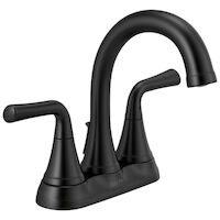 Delta Kayra™ Two Handle Centerset Bathroom Faucet, Matte Black | First ...