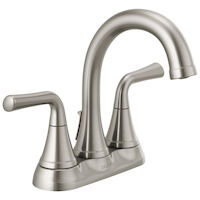 Delta Kayra™ Two Handle Centerset Bathroom Faucet, Stainless | First Supply