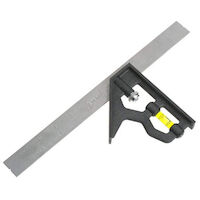 Milwaukee® 220 Combination Square, 12" L Blade, 8th, 16th, 32nd ...