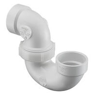 P708P-020 2" Adjustable DWV P-Trap w/ Plastic Nut, Hub, PVC, White ...
