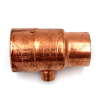 111-R Solder Reducing Tee, 3/4x3/4x1/2 in, CxCxC, Wrot Copper, 7/8x7 ...