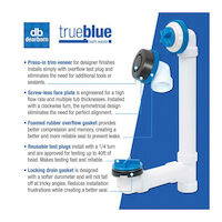 Dearborn® True Blue® P9960MBPS Bath Waste Half Kit w/ Finished Brass ...