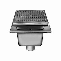 3110Y03 (-13) Sanitary Floor Drain, 3" Outlet, No-Hub Connection, 12 ...